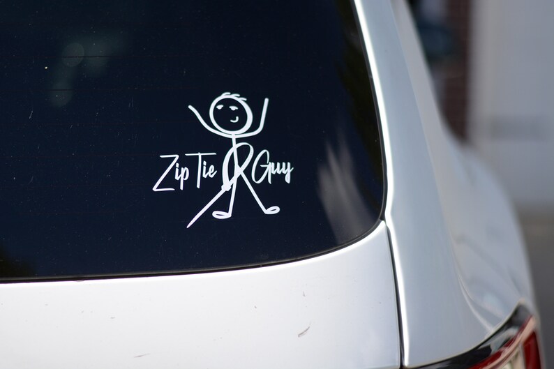 Zip Tie Guy Decal Sticker - Car, Truck, Hardhat - Etsy