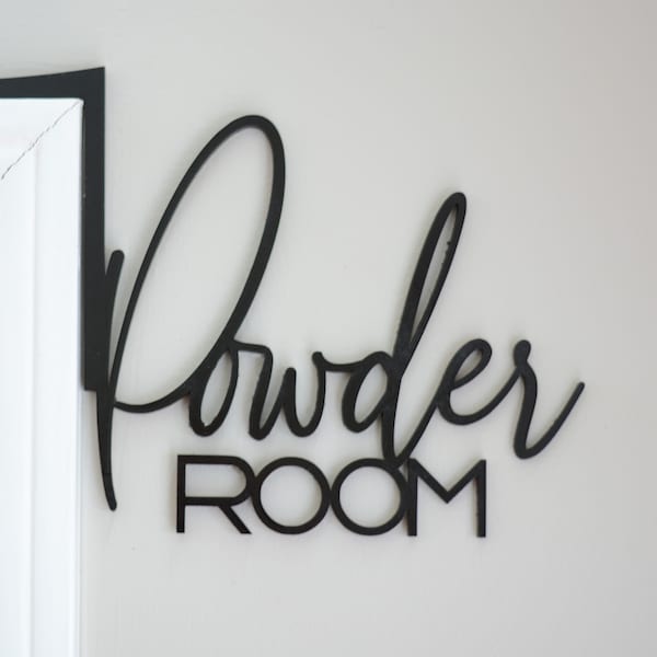 Powder Room Sign - Etsy