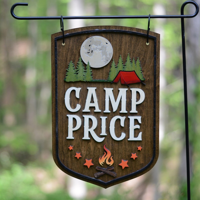 Wood Camp Sign - Etsy