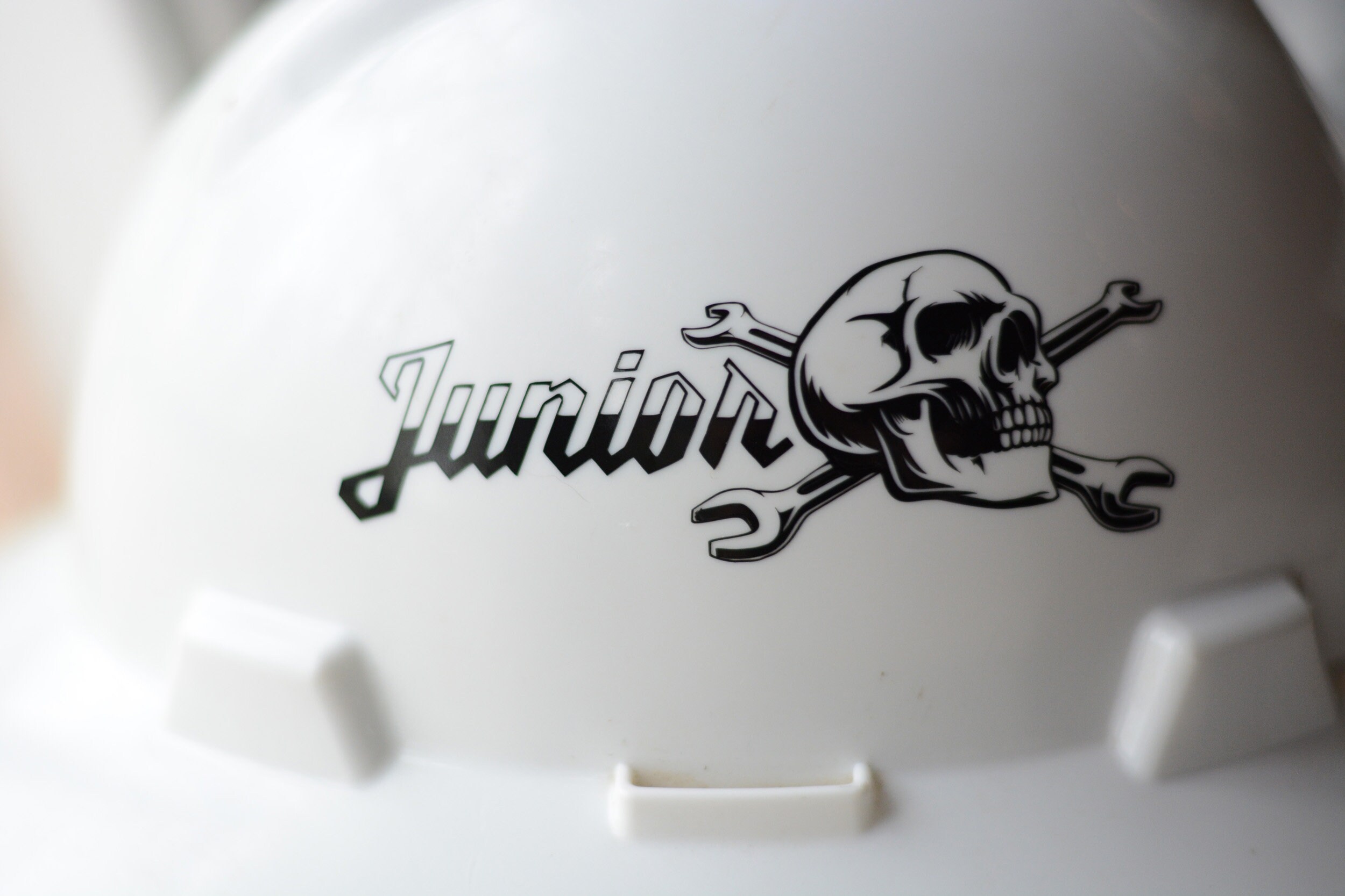 Custom Name Skull Hardhat Decal Sticker - Etsy