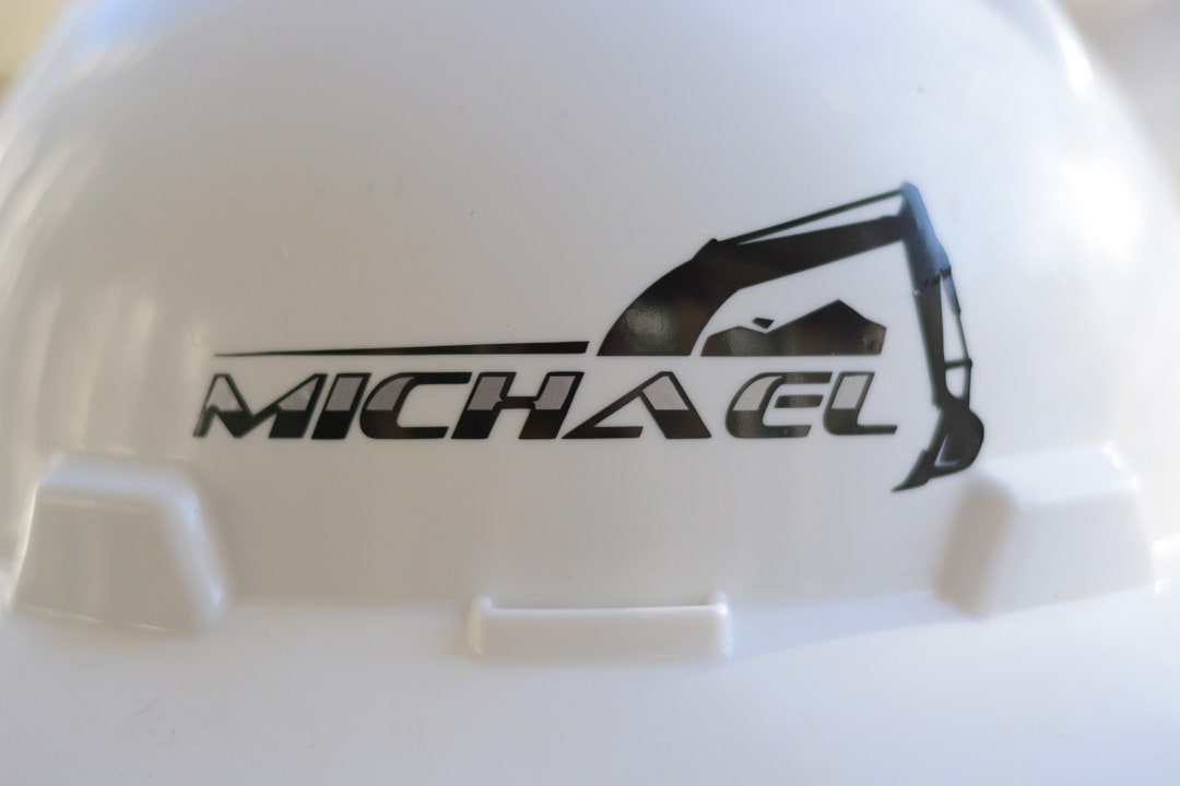 Custom Name Hardhat Decal Sticker Underground Lineman Excavator - Etsy