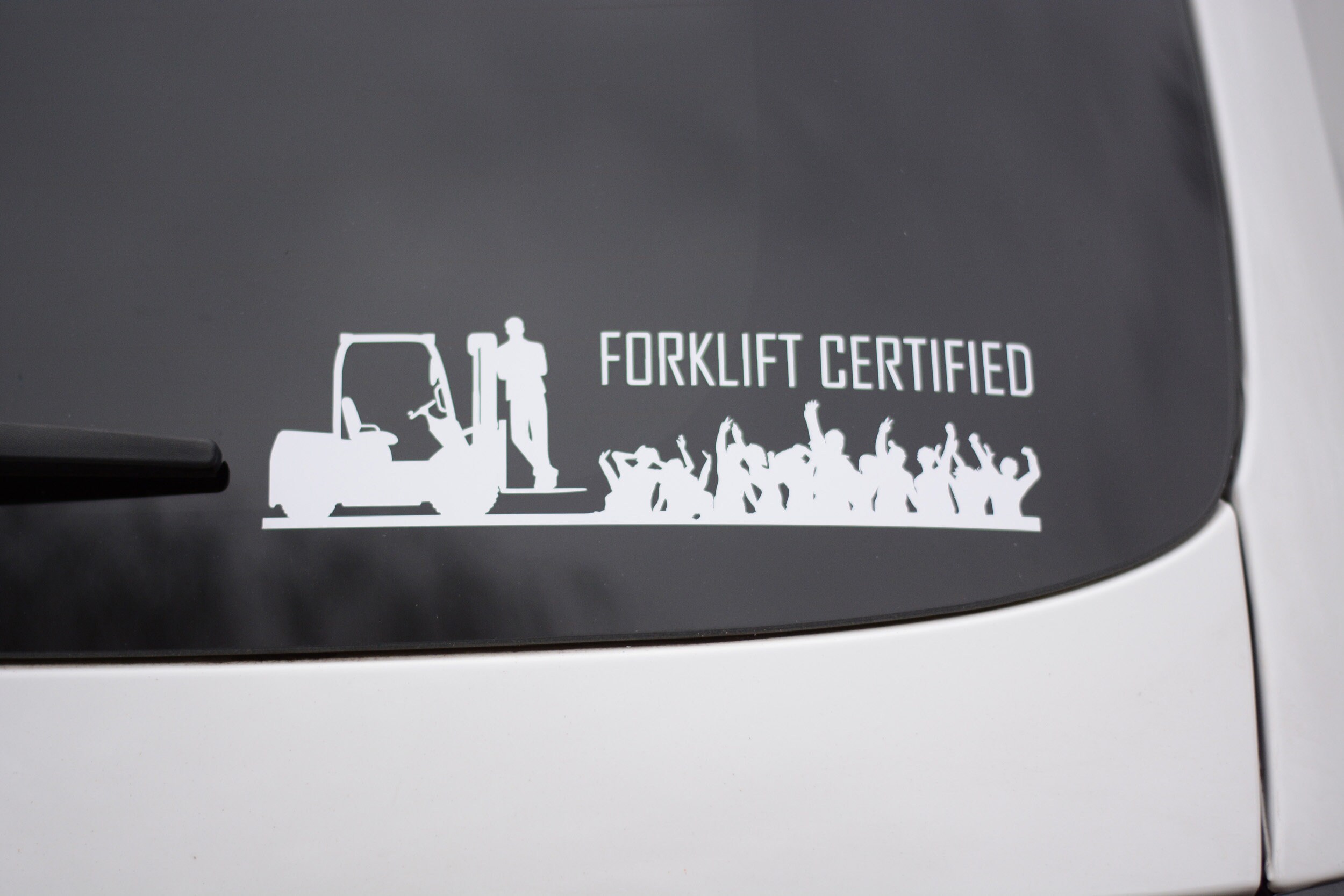 Forklift Certified Vinyl Car Window Decal Sticker - Etsy