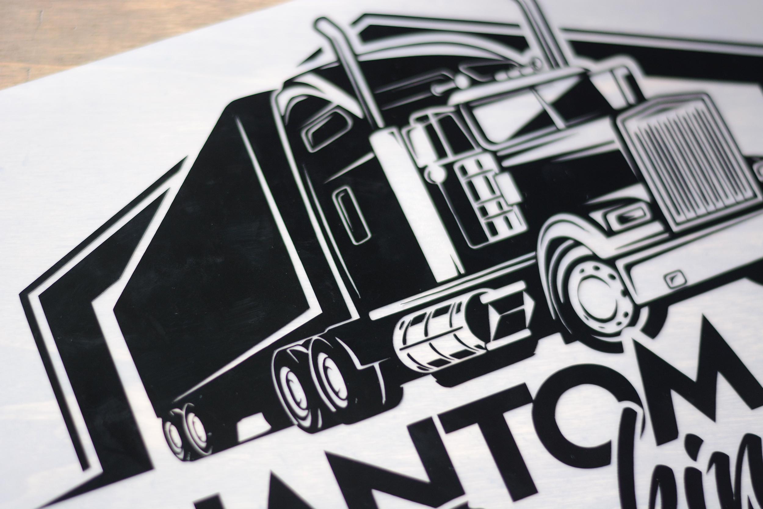 Large Custom Semi Truck Logo Decal Sticker Label - Etsy