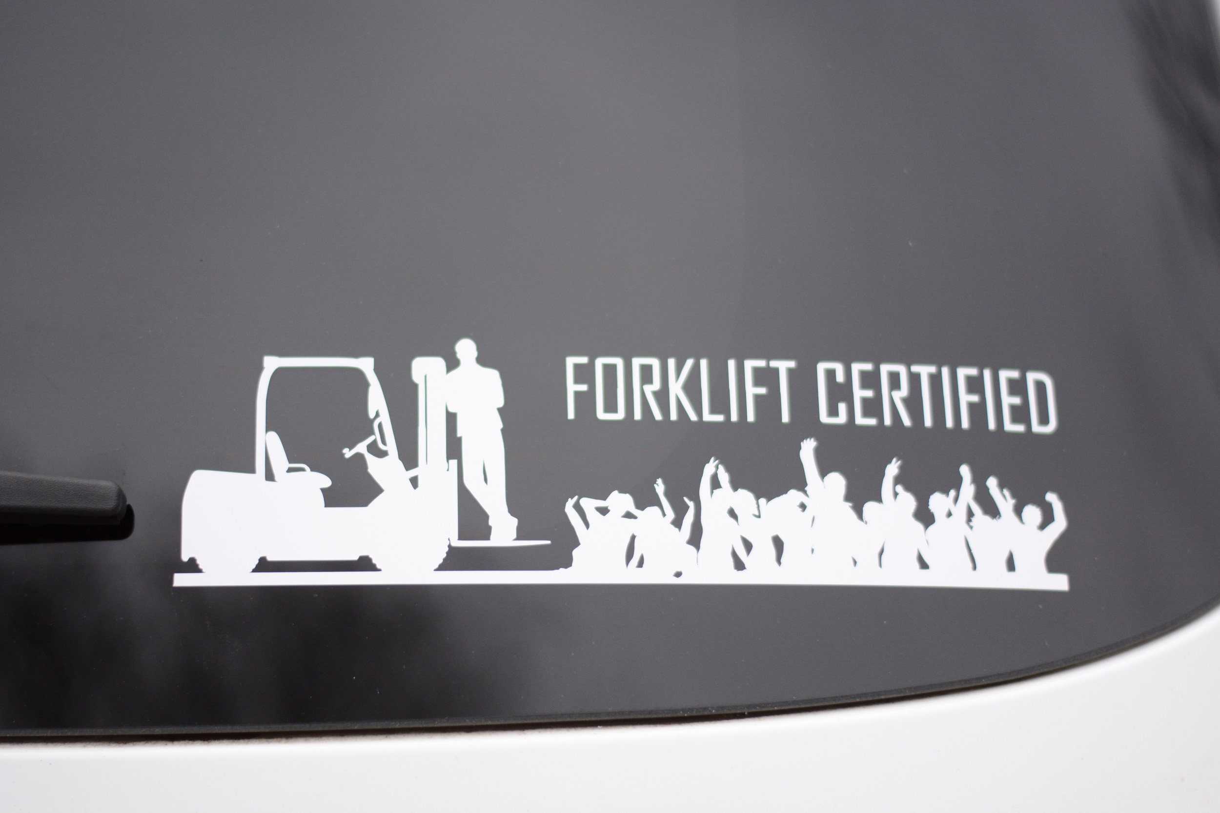 Forklift Certified Vinyl Car Window Decal Sticker - Etsy