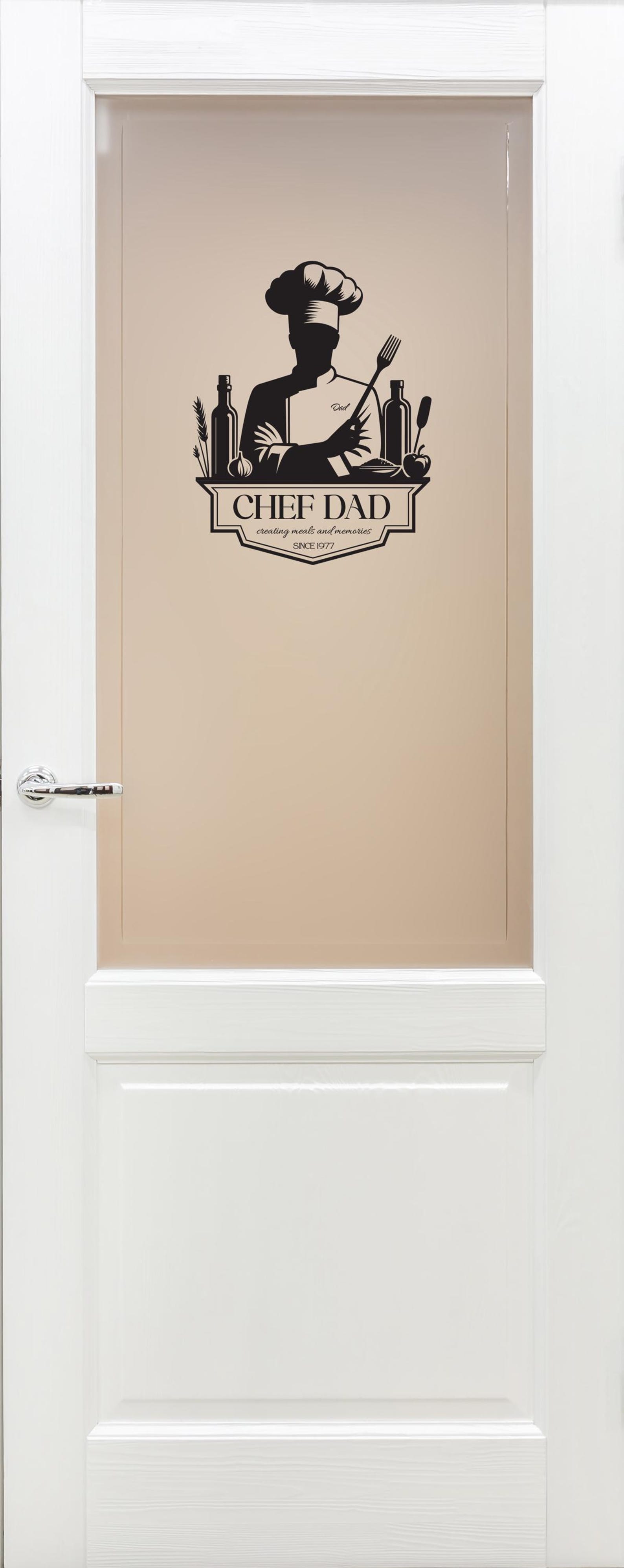 Customizable Chef Dad Pantry Door Decal, Father's Day Gift - Etsy