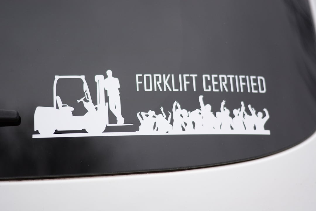 Forklift Certified | Vinyl Car Window Decal | Sticker - Etsy