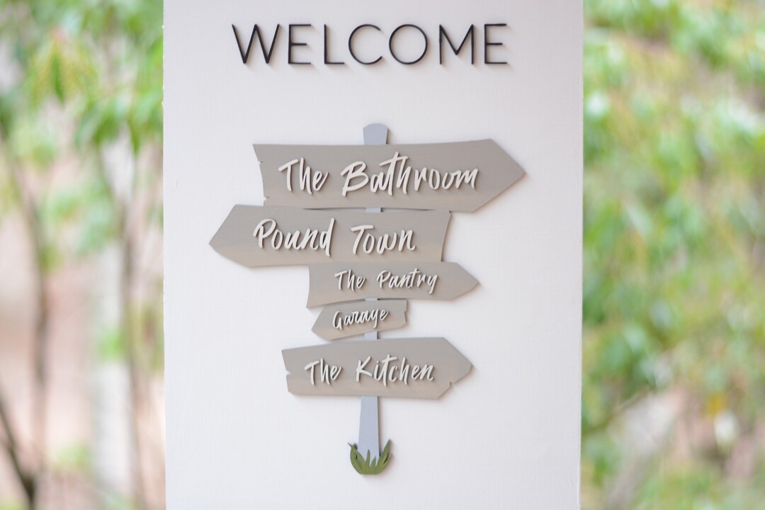 Welcome to Pound Town Wood Sign Welcome Sign Funny Welcome - Etsy