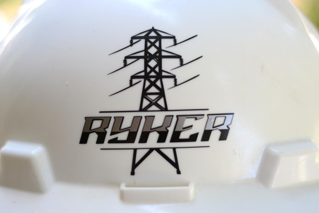Custom Name Lineman Hardhat Decal Sticker - Etsy