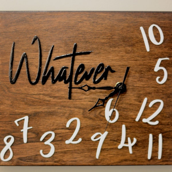 Whatever Clock - Etsy