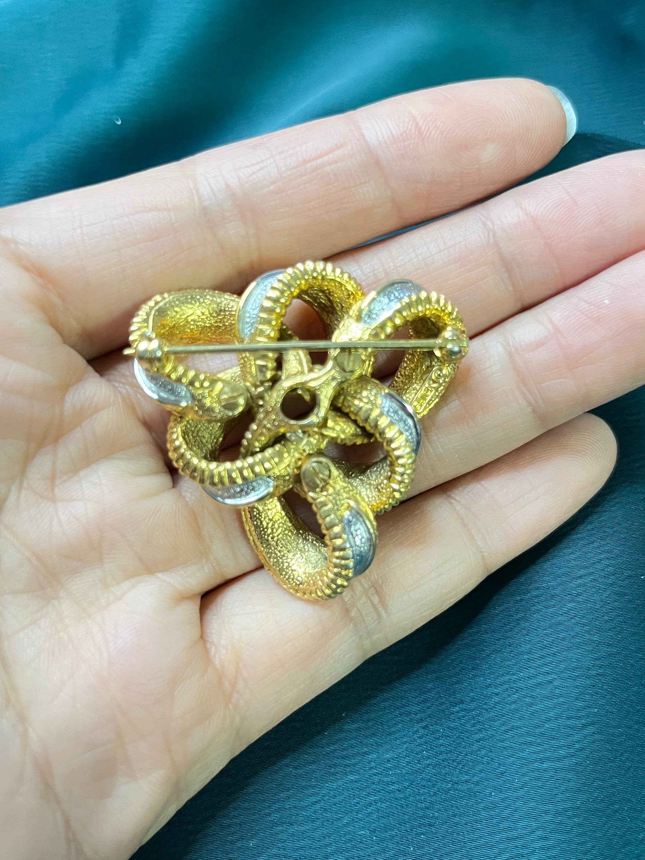 Vintage CINER Celtic Knot Gold & Sliver Pin Brooch Collectible RARE - Etsy