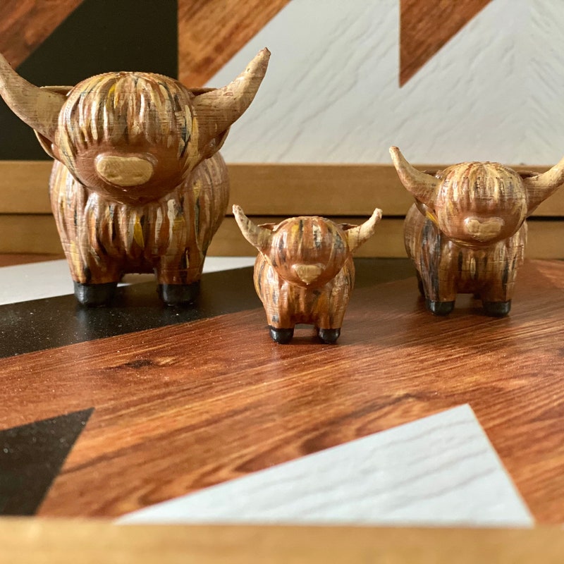 Highland Cows 3d Sticker - Etsy