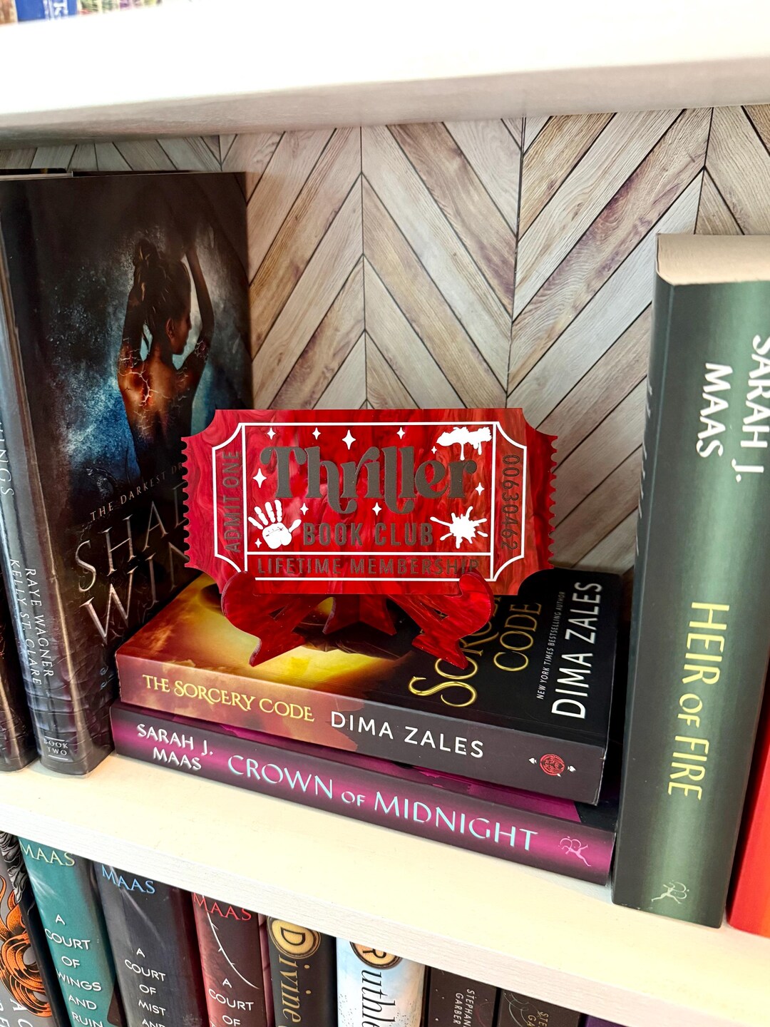 Thriller Ticket | Reading Shelf Sitter | Bookish Shelf Decor ...