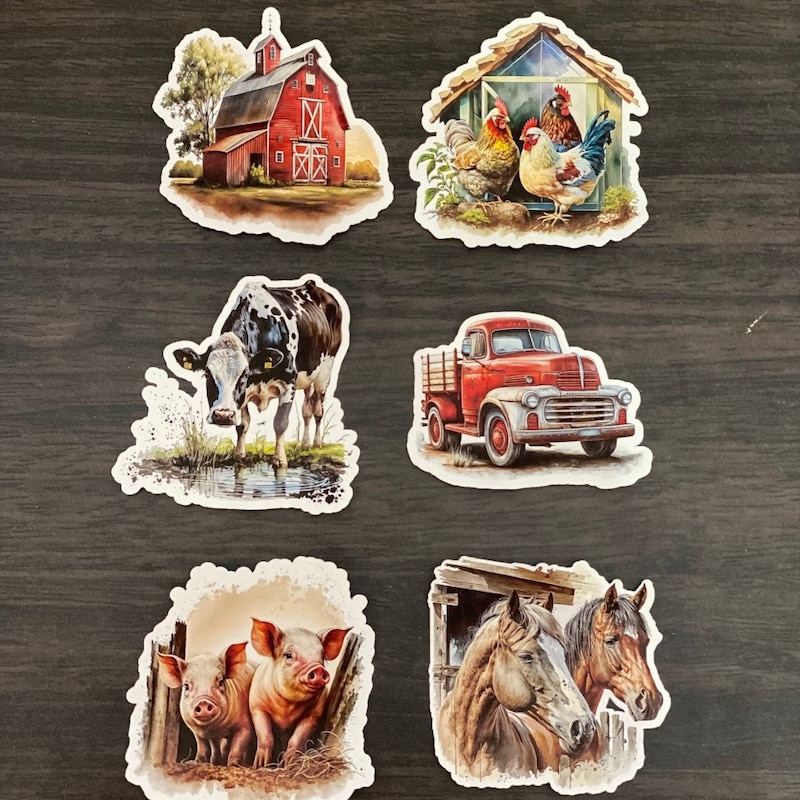 Farm Animal Stickers - Etsy