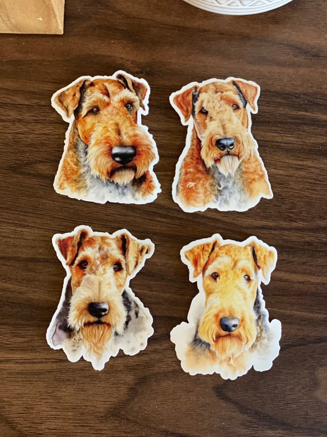 Super Cute Dog Breed Stickers | Airedale Terrier Stickers | Airedale ...