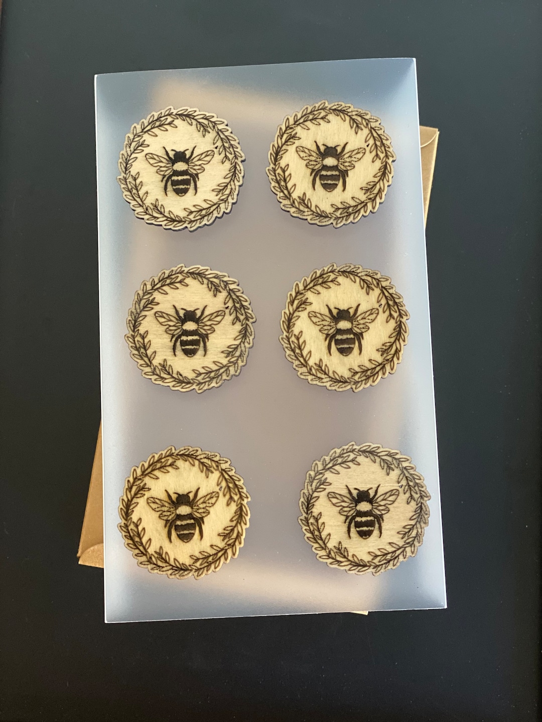 Laser Cut Bee Magnets Six Piece Bee Magnet Set Honeybee Magnets Bumble Bee Gifts Wood Bee Gifts ...