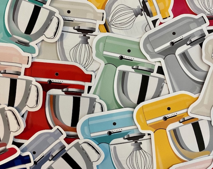 Pink Mixer Vinyl Sticker - Etsy