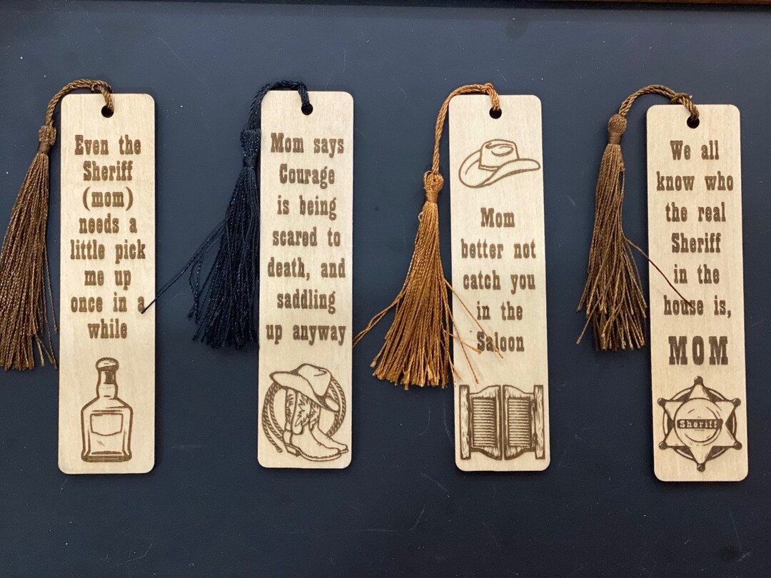 Super Cute Western Laser Engraved Bookmarks Laser Engraved Gifts ...