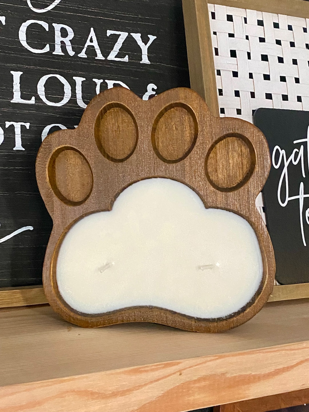 Paw Print Candle Dog Paw Candle Dog Candle Cat Candle Handmade Gifts ...