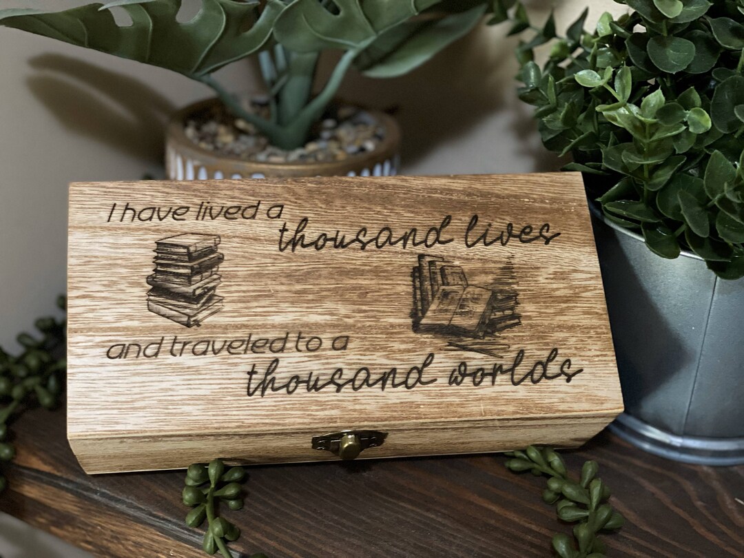 Medium Bookmark Storage Box Laser Engraved Bookmark Storage Box ...