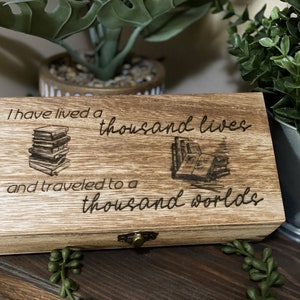 Medium Bookmark Storage Box Laser Engraved Bookmark Storage Box ...