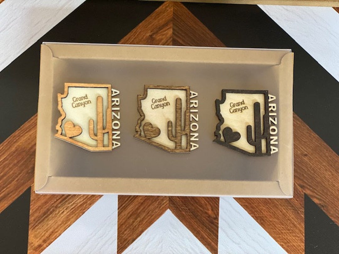 State Magnet Laser Cut State Magnets State Magnets Arizona Magnet ...