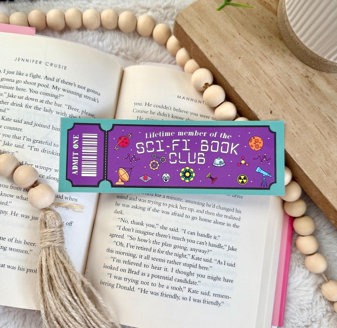 Sci Fi Romance Bookmark | Sci-fi Bookmarks | Reading Bookmark | Books ...