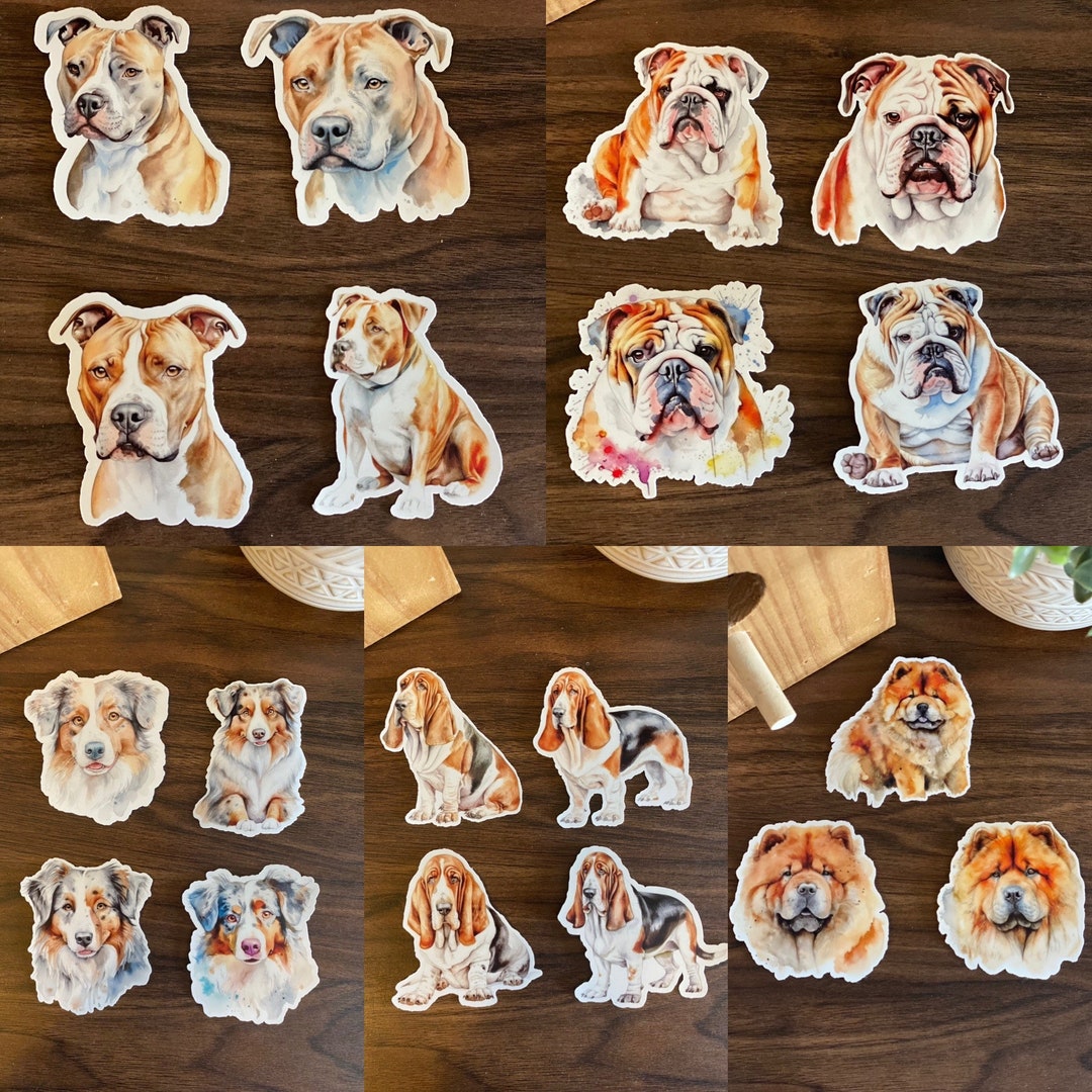 Super Cute Dog Breed Stickers | Custom Dog Breed Stickers | Dog Owner ...