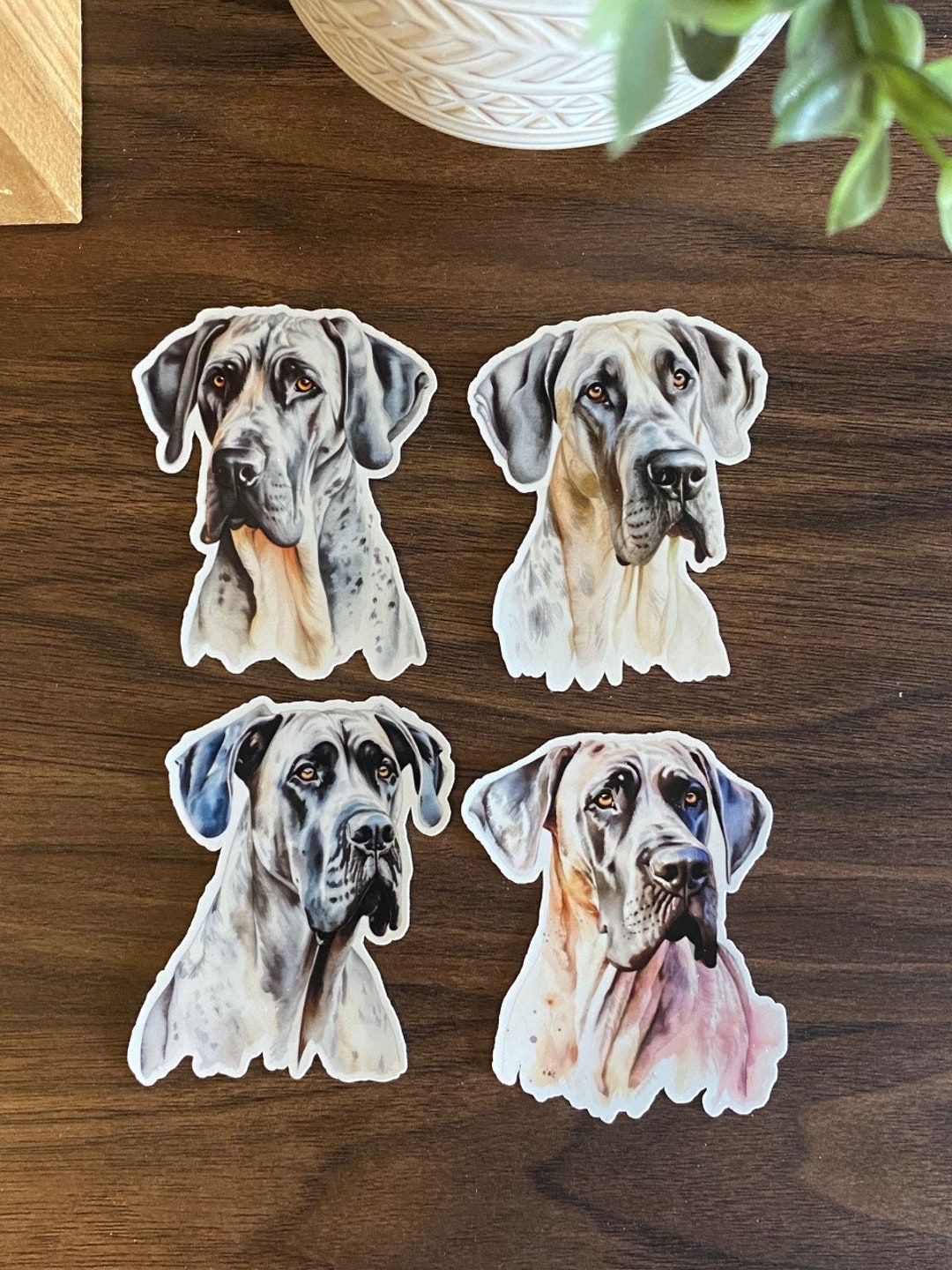 Super Cute Dog Breed Stickers | Great Dane Stickers | Great Dane ...