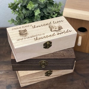 Medium Bookmark Storage Box Laser Engraved Bookmark Storage Box ...