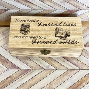 Medium Bookmark Storage Box Laser Engraved Bookmark Storage Box ...