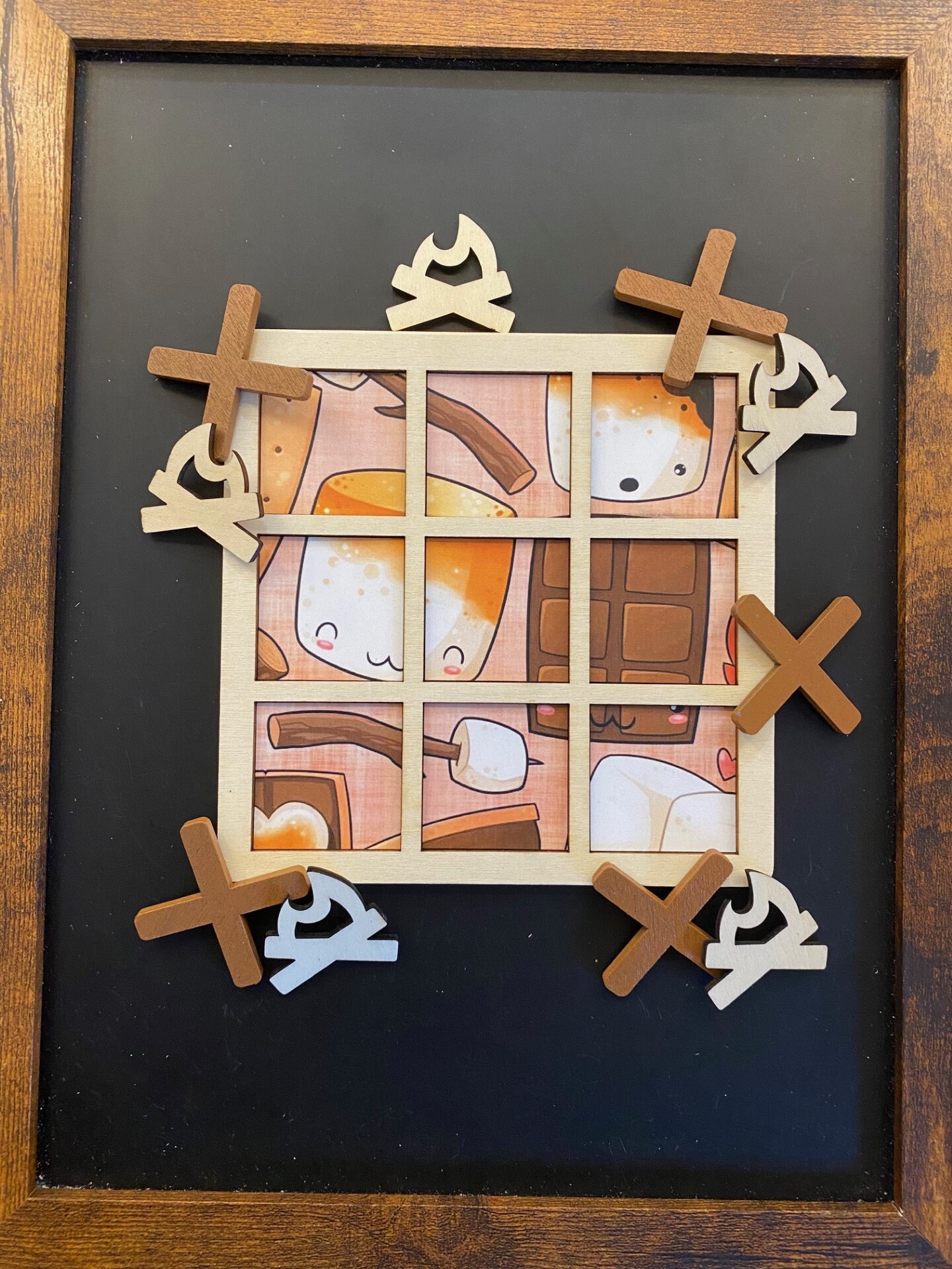 Camping Tik Tac Toe Board Smores Game Kids on the Go Games - Etsy