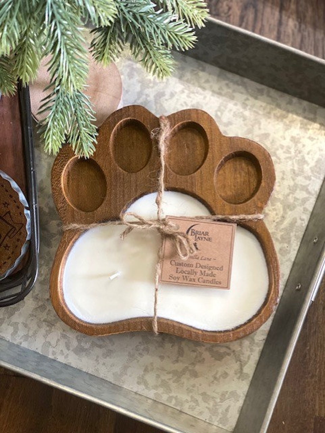 Paw Print Candle | Dog Paw Candle | Dog Candle | Cat Candle | Handmade ...