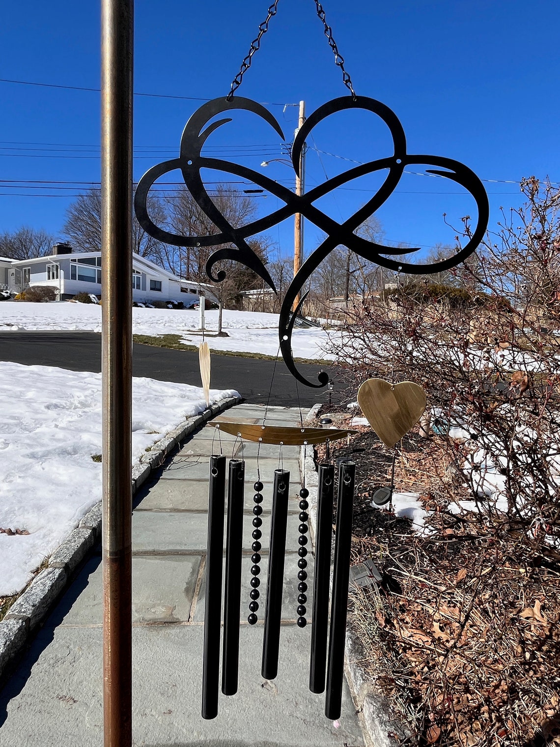 Recycled Cymbal Metal Tribal Music Infinity Heart Love Garden Nature ...