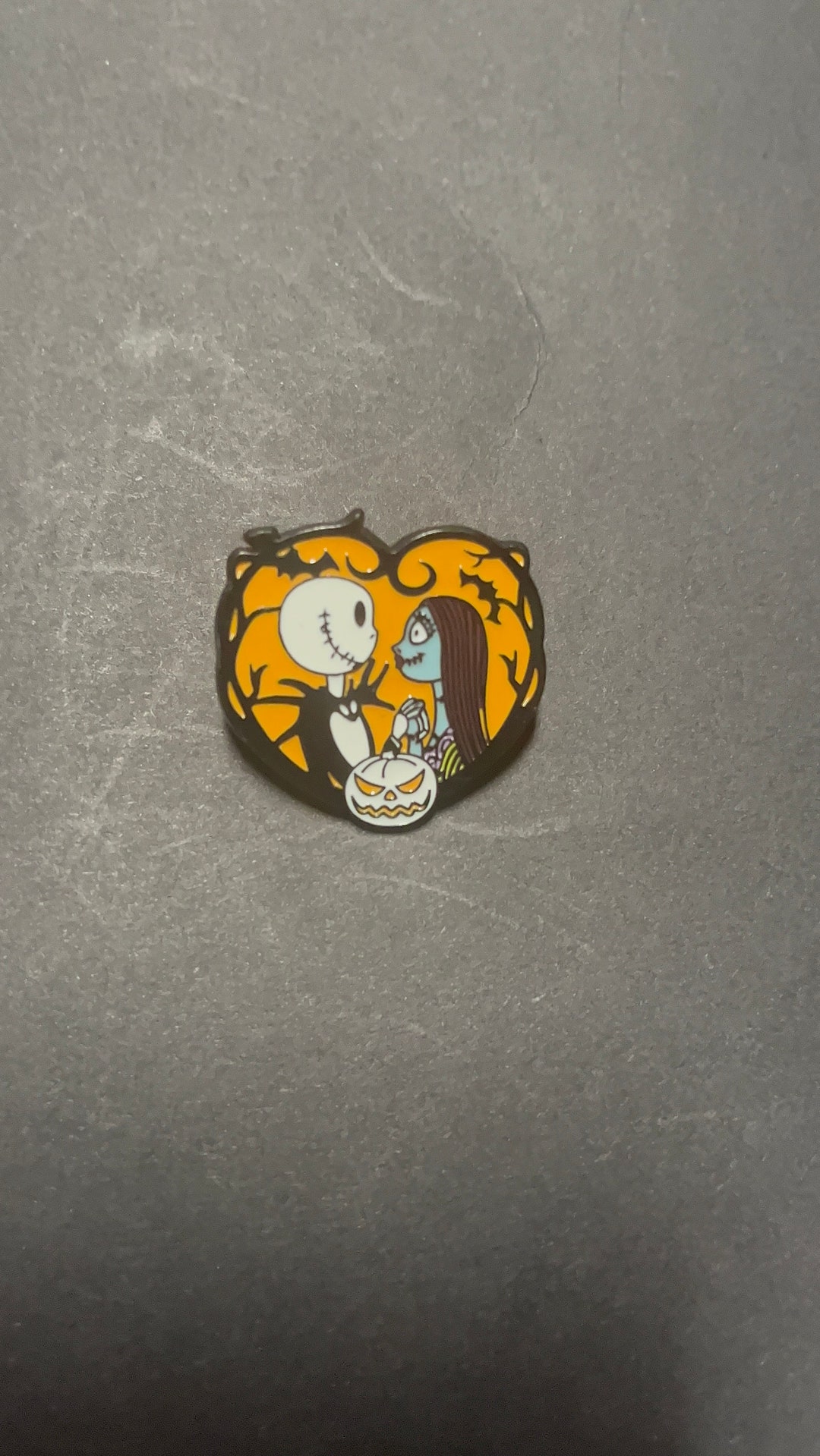 Jack and Sally Enamel Pin - Etsy