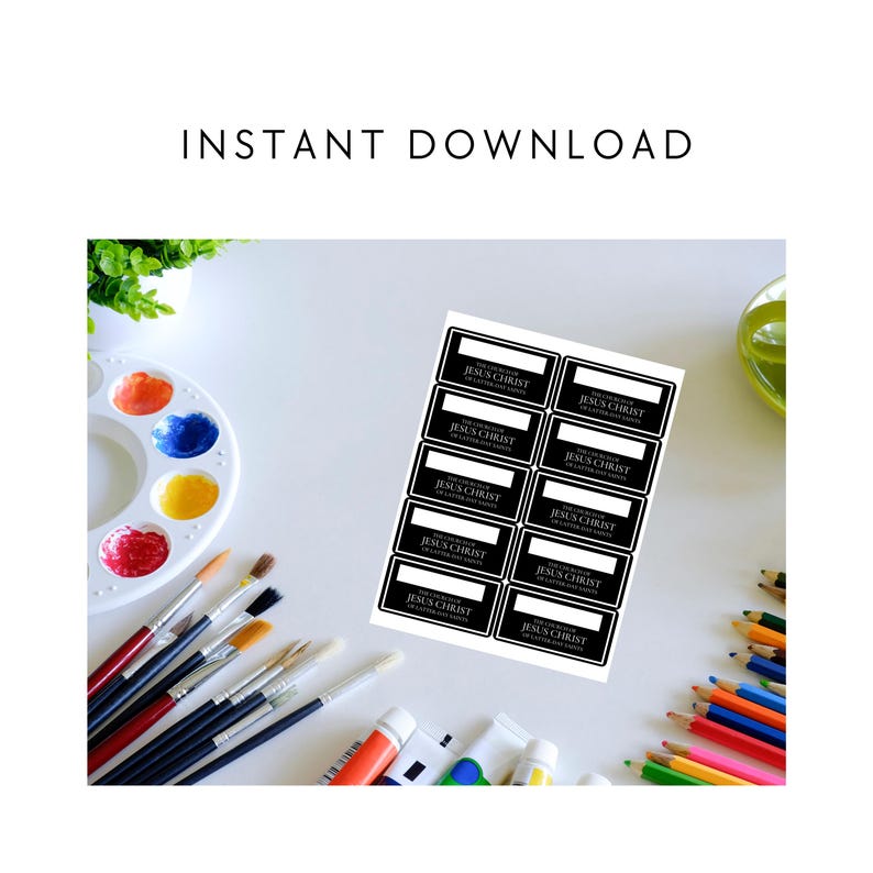 Missionary Name Tag Labels: Printable Stickers (digital Download) - Etsy