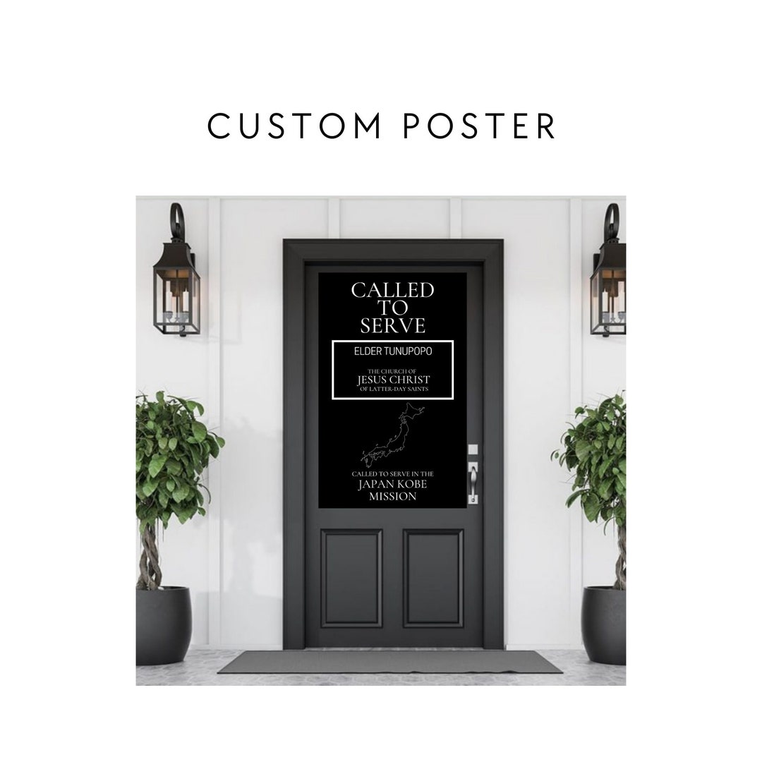 Custom Missionary Name Tag Poster | Missionary Yard Sign | MTC ...