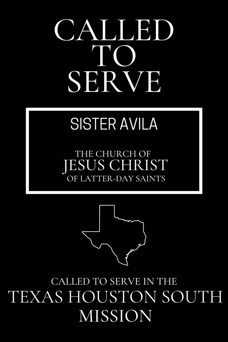 Custom Missionary Name Tag Poster Missionary Yard Sign MTC Missionary ...