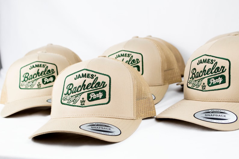 Custom Embroidered Bachelor Party Snapback Hat: Personalized Groomsmen ...