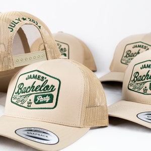 Custom Embroidered Snapback Hats: Bachelor Party Set of 8 - Etsy