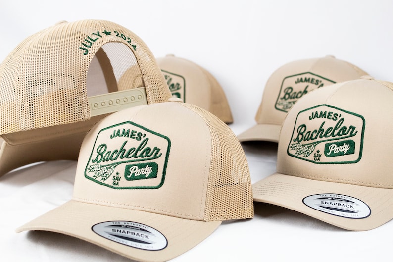 Bachelor Party Hat | Custom Embroidered Yupoong Snapback Hats | Groom ...