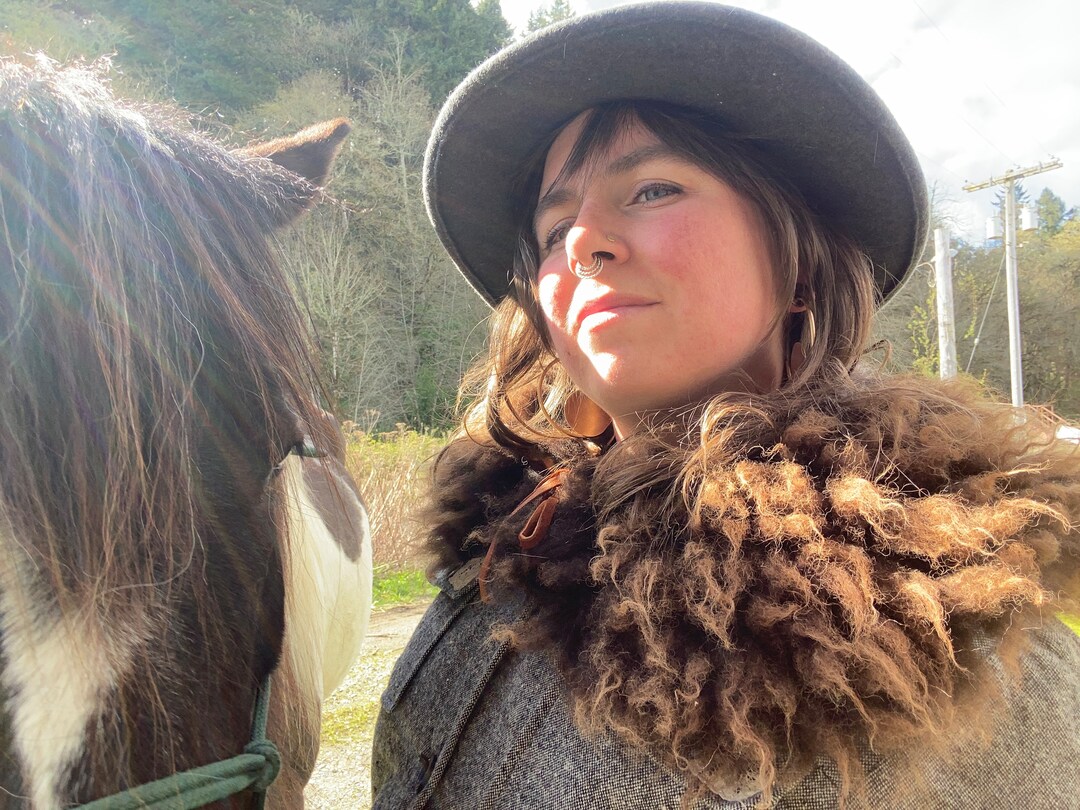 Sheepskin Collar Moorit - Etsy