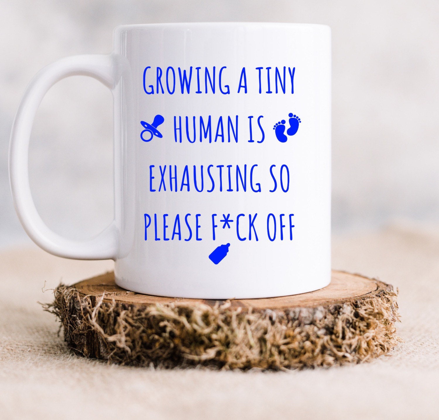 Funny Growing Tiny Human is Exhausting Mug Maternity Leave Gift Mum to Be New Baby Baby Mug Mum ...