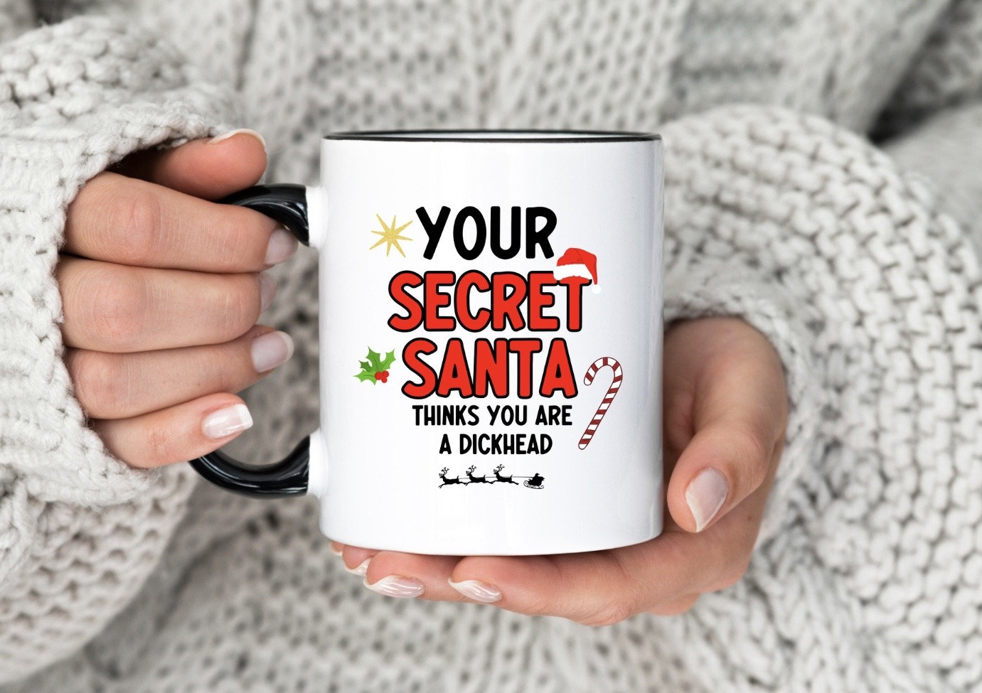 Funny Secret Santa Gift. Your Secret Santa Thinks You Are a Dickhead ...