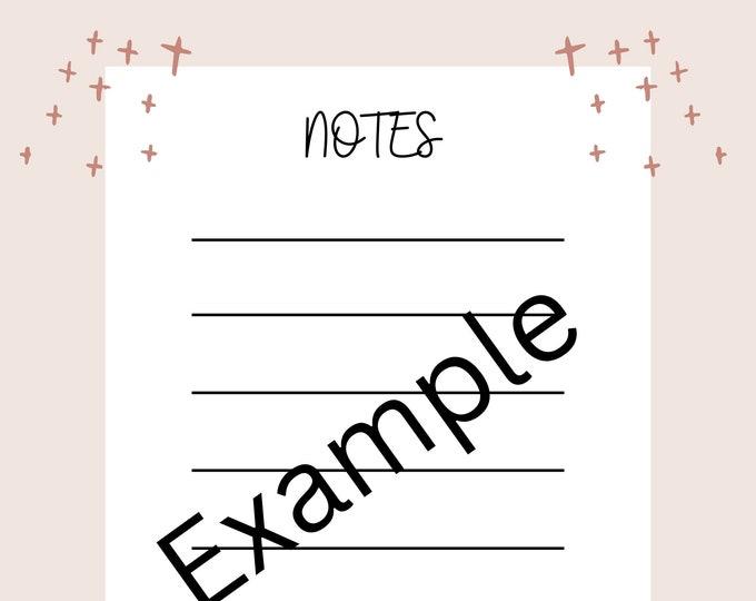 Printable Notes Worksheet, Daily Notes, Printable to Do List, Printable ...