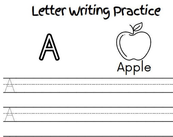 Printable Letter Writing Practice, Learn to Write the Alphabet, ABC ...