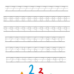 Number Tracing 0-9 for Preschool to Kindergarten Students, Homeschool ...