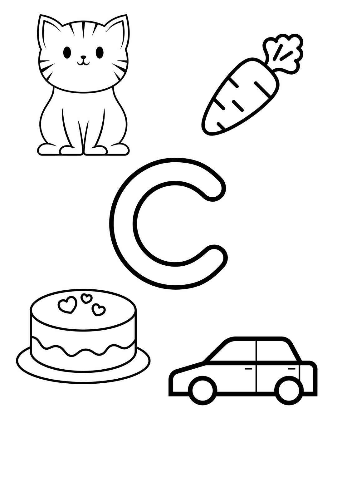 Printable A-Z Coloring Pages for Preschoolers, Learning Worksheets ...