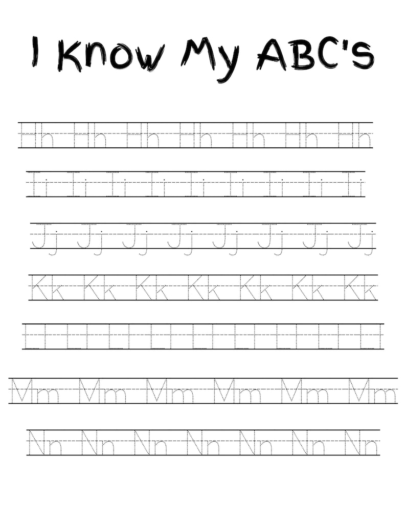 ABC Tracing Letter Writing Worksheets for Preschool and - Etsy