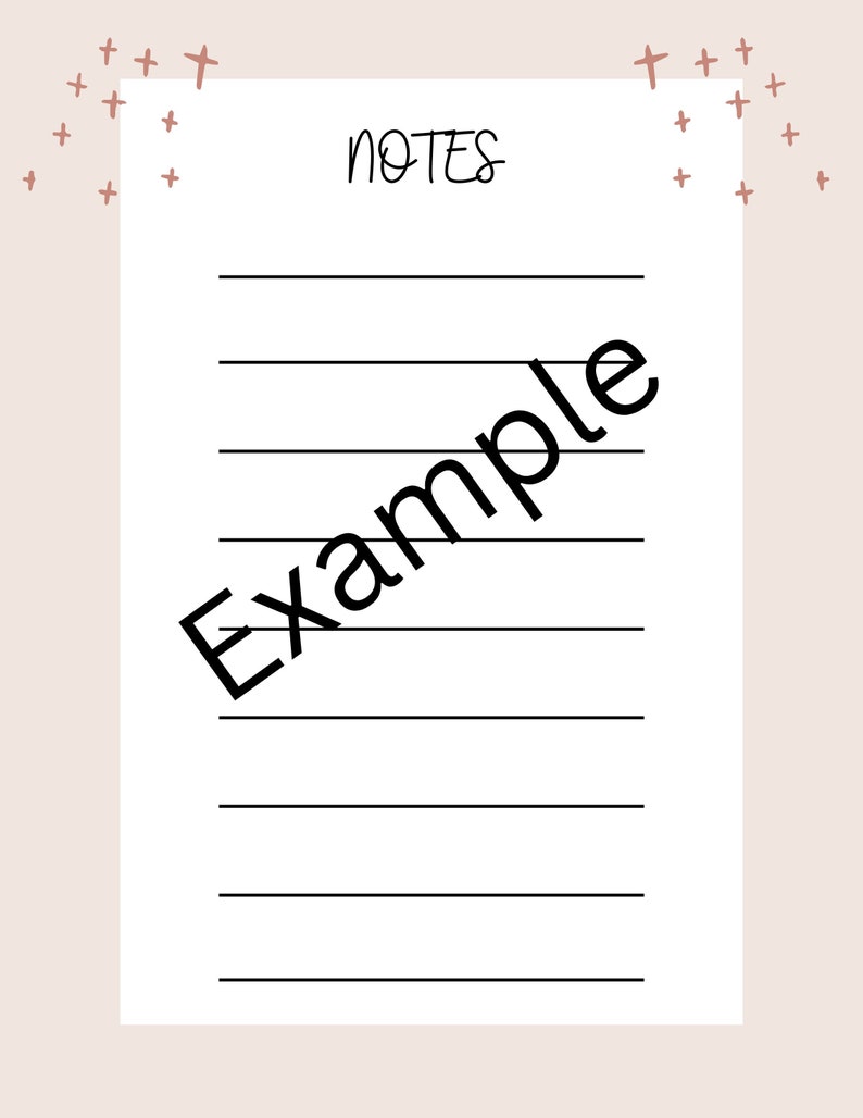 Printable Notes Worksheet Daily Notes Printable to Do List - Etsy
