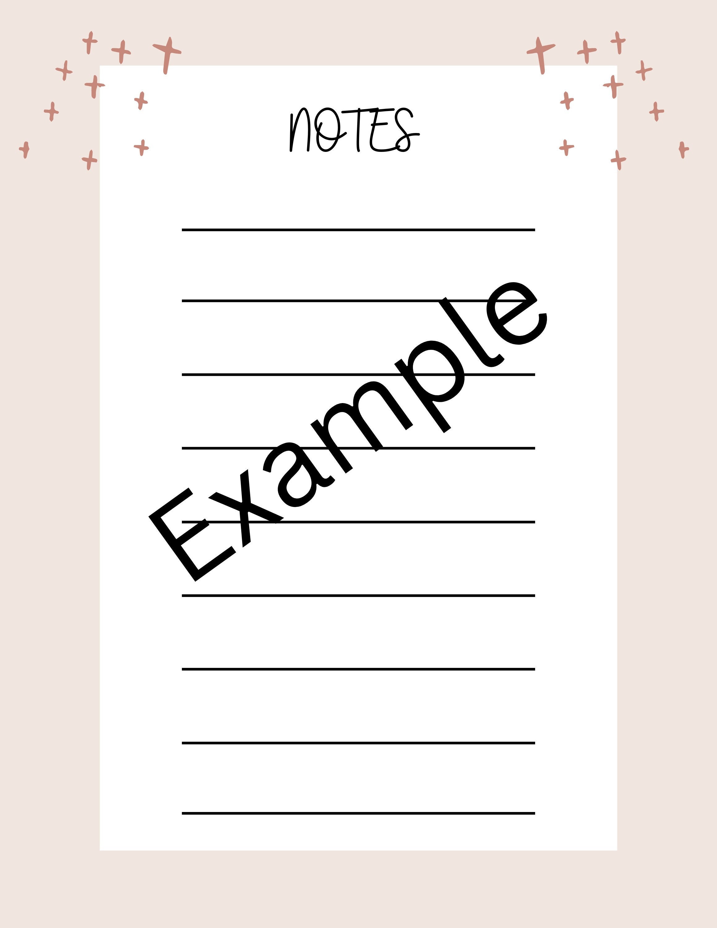 Printable Notes Worksheet Daily Notes Printable to Do List - Etsy